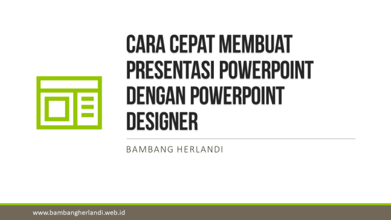 Cara Cepat Membuat Presentasi PowerPoint dengan PowerPoint Designer ...